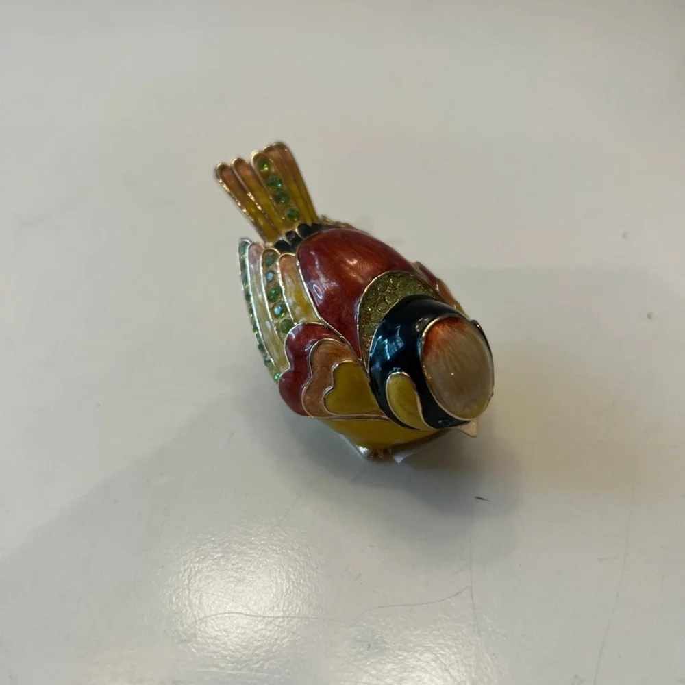 Other | Bejeweled Small Sparrow Bird Trinket Box | Poshmark